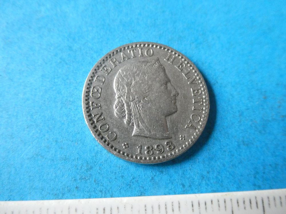 Schweiz 1893, 20 Rappen (Gebraucht) in Hinterforst für CHF 2 – mit Lieferung auf Ricardo kaufen