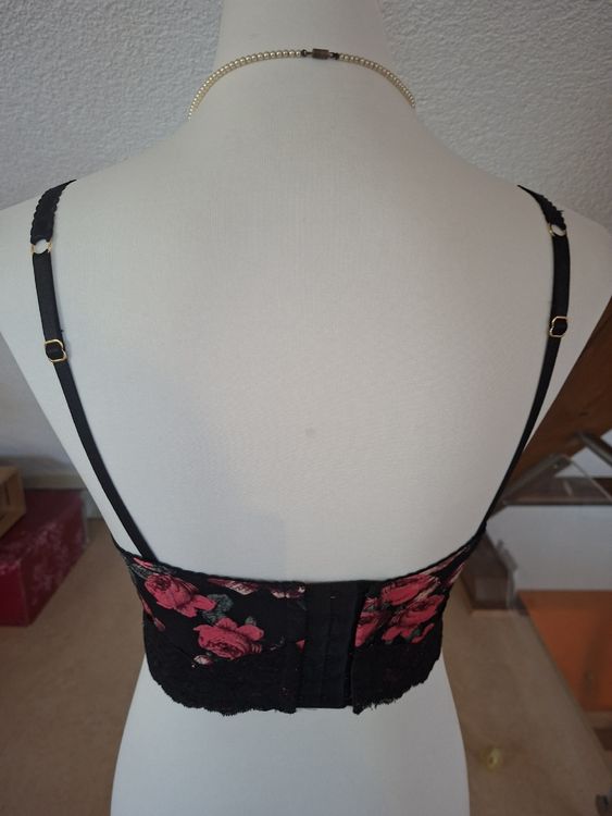 Schöner H&M BH, Grösse 75B mit Rosenmuster und Spitze! (Gebraucht) in ...