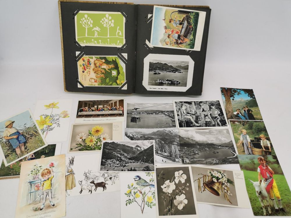 100 alte Postkarten Album Ansichtskarten beschrieben (Gebraucht) in Toffen für CHF 24 – mit ...