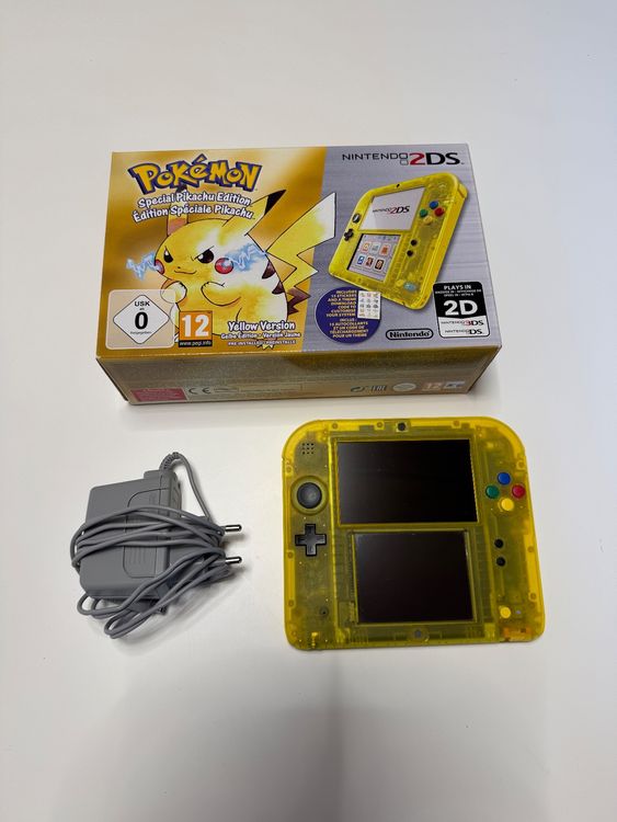 Nintendo 2DS Pokemon Pikachu Gelbe Edition – OVP & Netzteil (Gebraucht ...