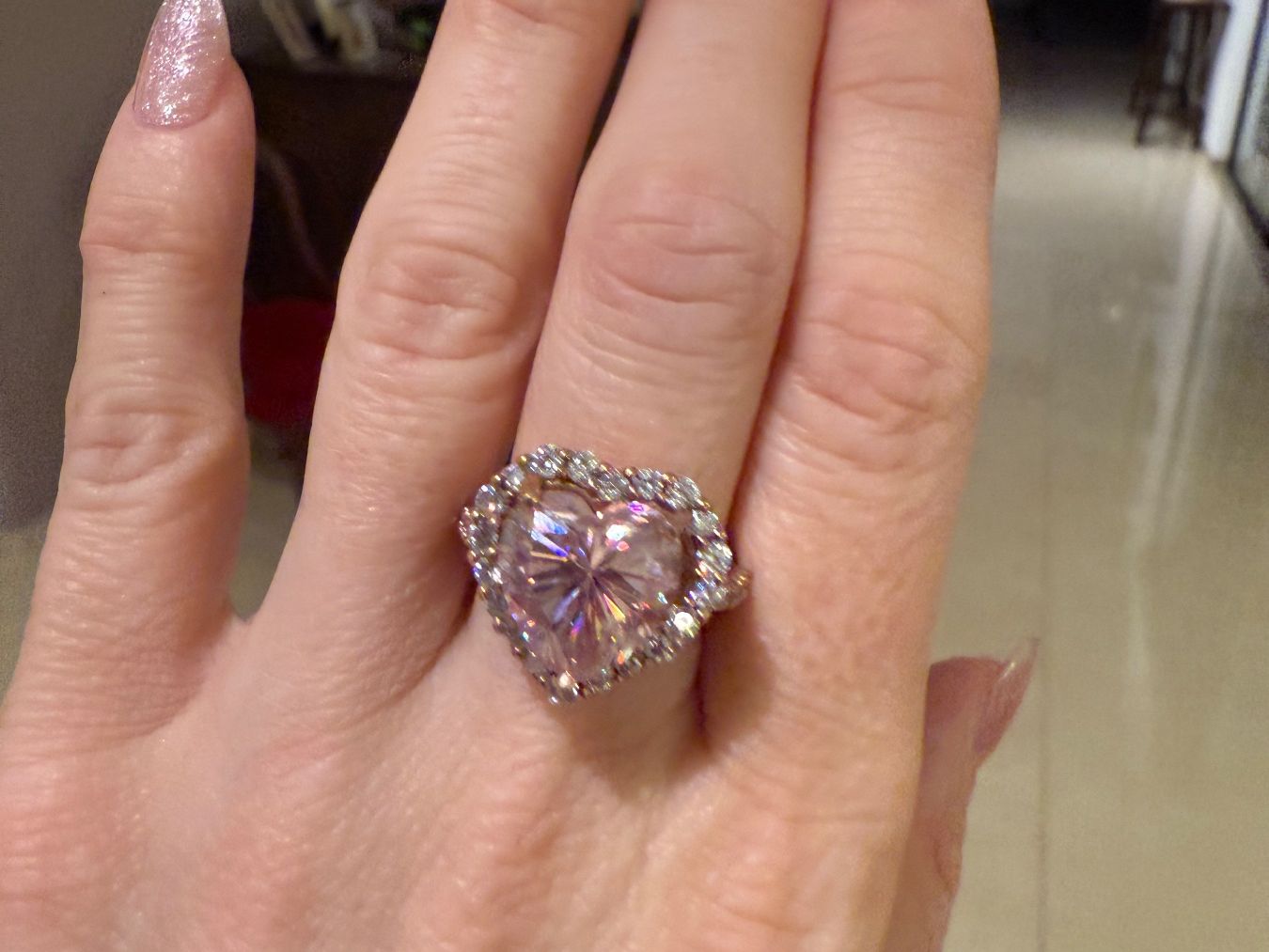 Bague Moissanite Rose d’Exception (Neu und originalverpackt) in St ...