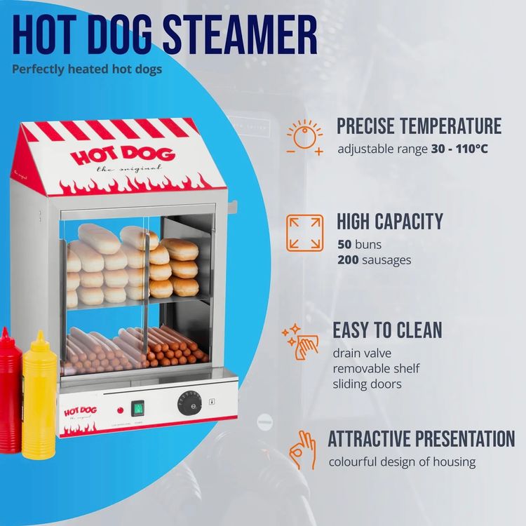 GASTRO PRO Hot Dog Steamer - 2000 W (Neu und originalverpackt) in ...