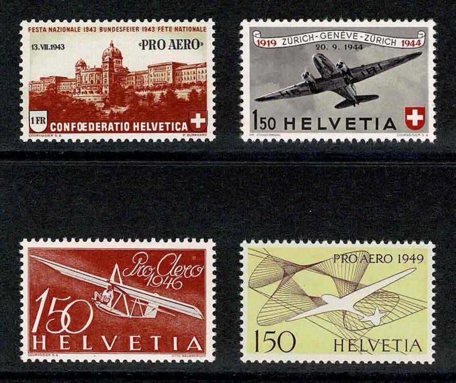 Flugpost Pro Aero 40er-Jahre ** postfrisch, Kat. 155.- (Neu (gemäss Beschreibung)) in Nuglar für ...