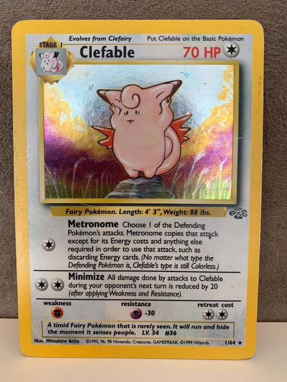 Clefable Holo ENG Jungle Pokemon 1/64 Dschungel | Kaufen auf Ricardo