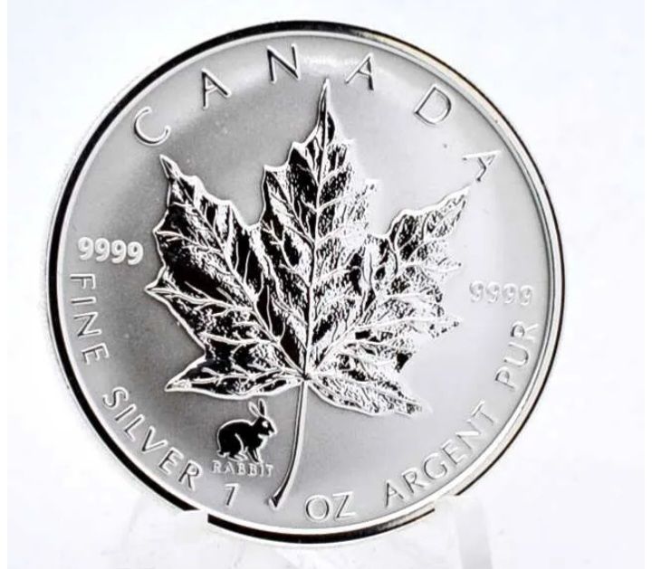 1 OZ Silber Maple Leaf Canada 1999 Privy Lunar Hase | Kaufen auf Ricardo