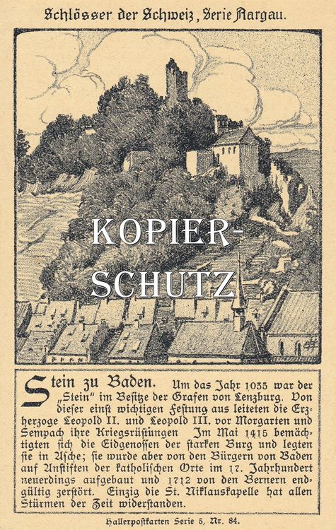 Baden - Ruine Stein (Gebraucht) in Hombrechtikon für CHF 2 – mit ...