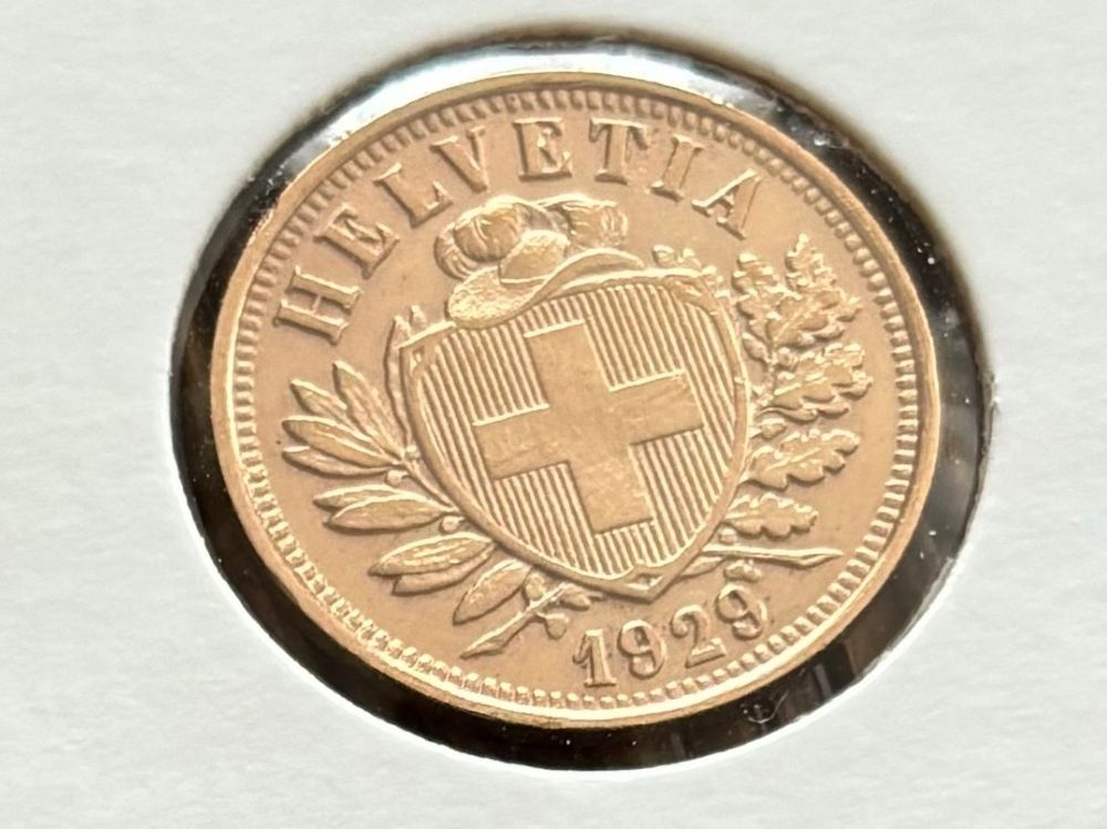 Schweiz 2 Rappen 1929 unz + Patina + alter Wappen mit Schild | Kaufen auf Ricardo