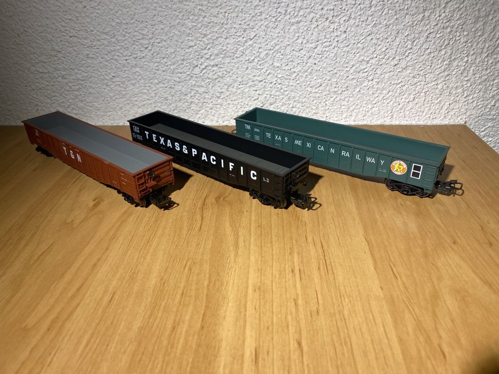 Märklin 4583 Wagen-Set „Texas“ 3 gondolas (Neu und originalverpackt) in ...