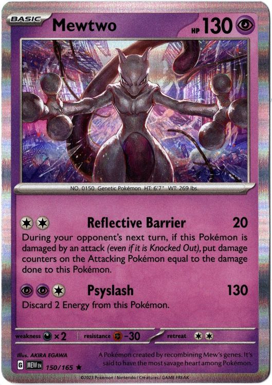 151 Mewtwo Mewtu Holo 150/165 (Gebraucht) in Zug für CHF 1 – mit ...