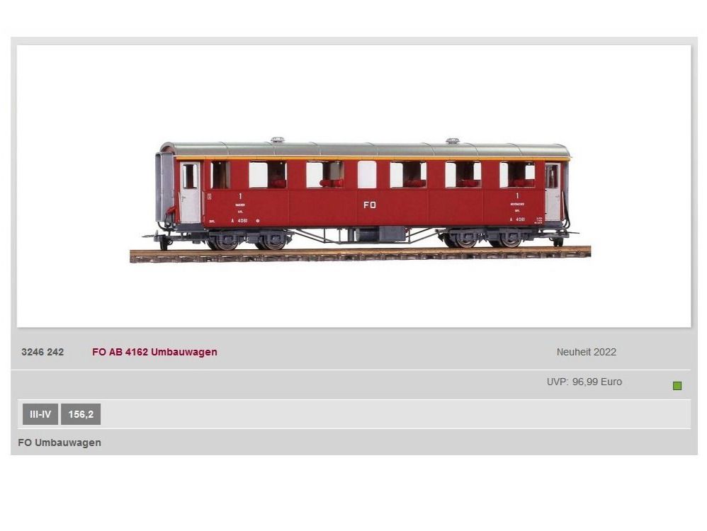 BEMO 3246 242 FO AB 4162 Umbauwagen rot HOm | Kaufen auf Ricardo