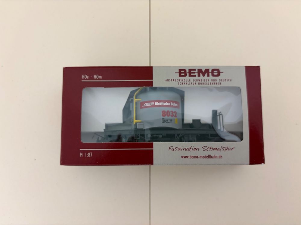 BEMO 2252 132 RhB Zementwagen Uce Nr. 8032 (Neu und originalverpackt ...