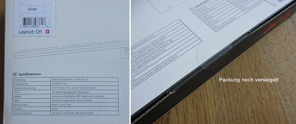 Mac Tastatur, Alternative zu Apple Magic Keyboard (USB) (Neu und originalverpackt) in Winterthur ...