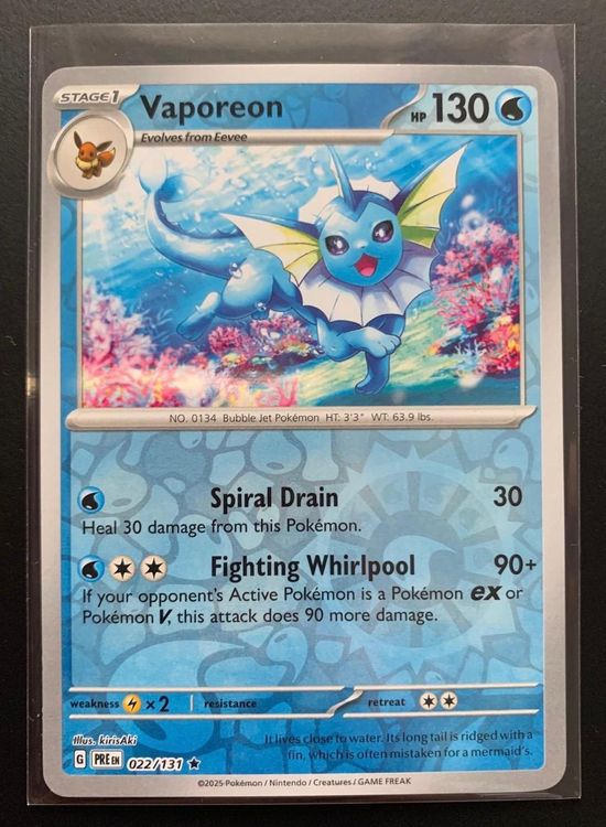Pokemon Vaporeon Reverse holo 22/131EN, Prismatic Evolutions | Kaufen ...