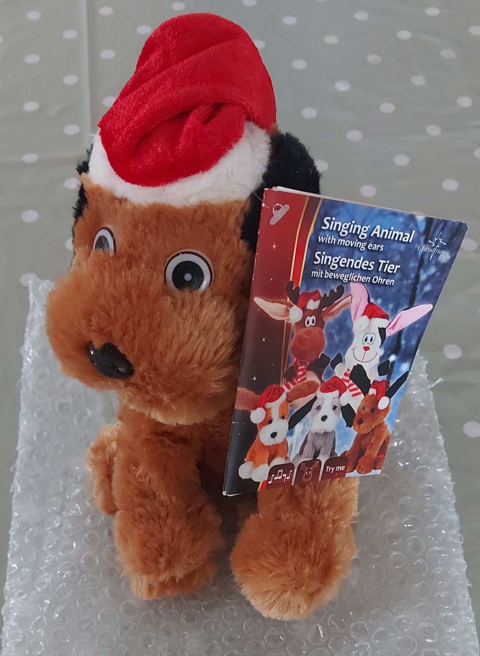 Singender Weihnachtshund mit beweglichen Ohren, neu 🐶🎶 (Neu (gemäss ...