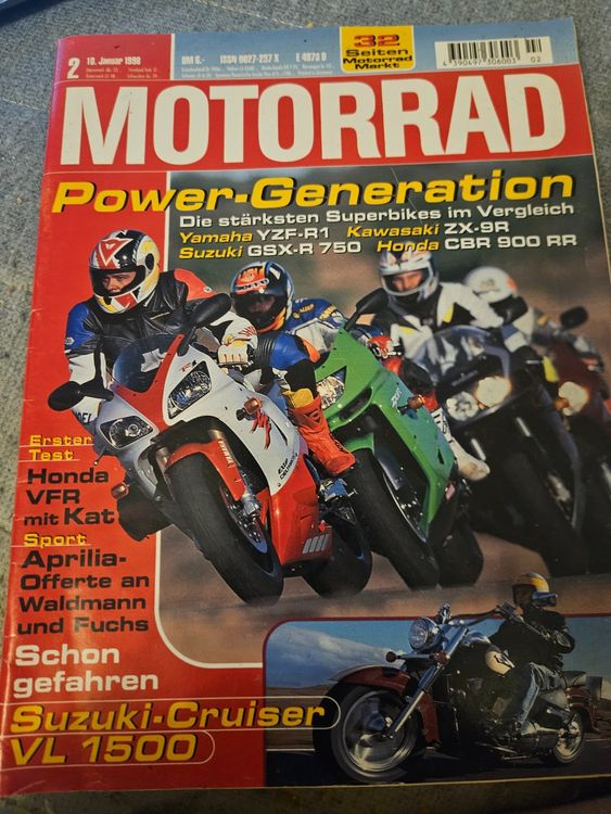Motorrad 2/98 Suzuki GSX-R Honda CBR Yamaha YZF-R1 XZ-9R xx | Kaufen ...
