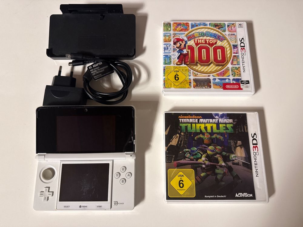 Nintendo 3DS Weiss + 2 Games - Sofort spielbereit! (57) (Gebraucht) in ...