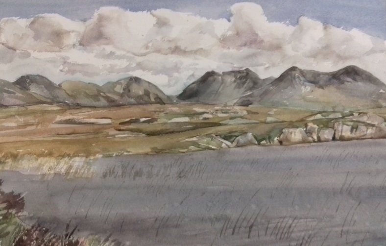 Aquarell, See und Berge 1986, Adrie Van Schagen (ID 4957) | Kaufen auf ...