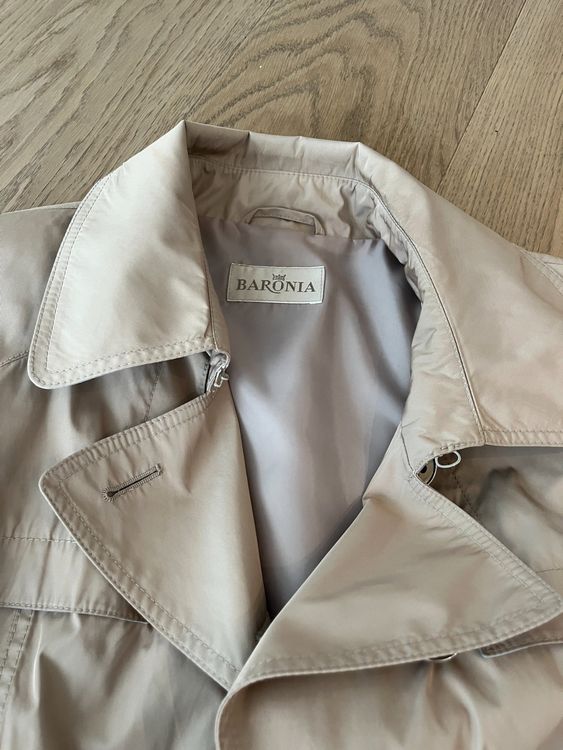 Schöner Trenchcoat von Baronia, Gr. 38 beige/hellblau | Kaufen auf Ricardo
