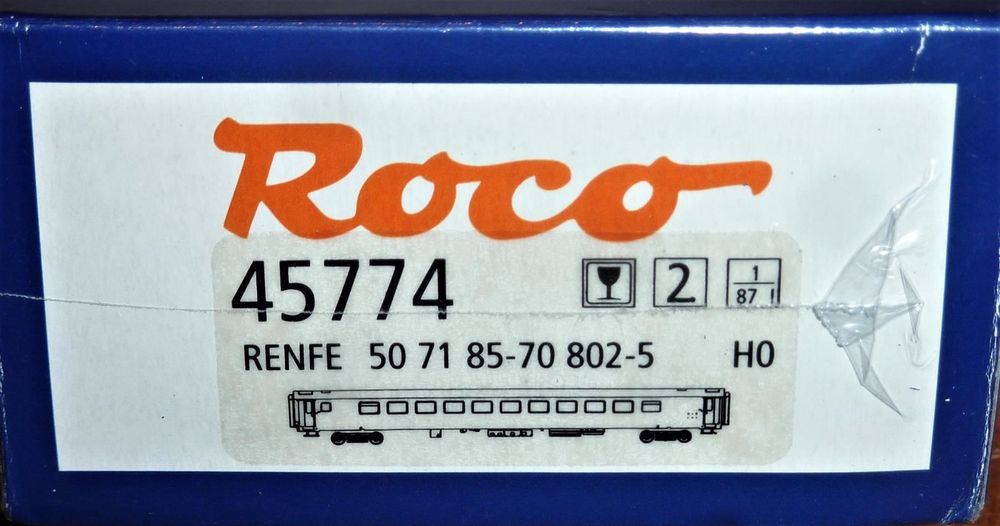 Roco 45774- Schnellzugwg.2. Kl. d. RENFE (Neu und originalverpackt) in ...