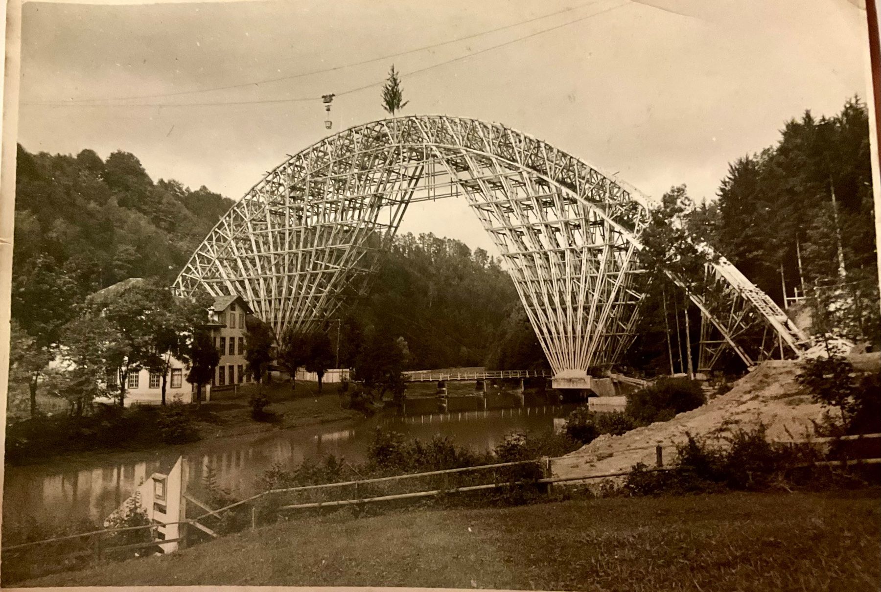 Kräzernbrücke, Lehrgerüst 1938 - Ansichtskarte,st Gallen (Gebraucht) in ...