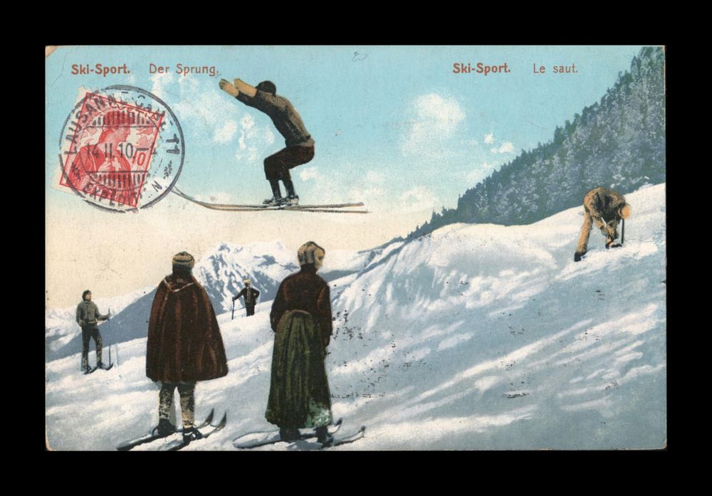1910 Ski-Sport "Der Sprung" Schanzensprung. le saut LAUSANNE (Gebraucht ...