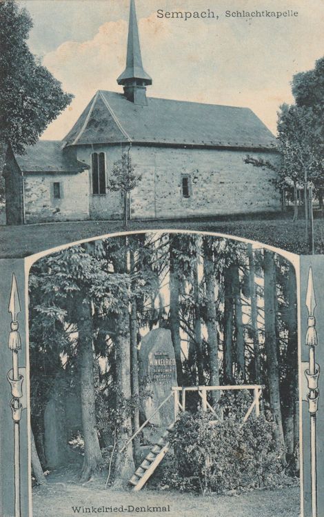 AK Sempach. Schlachtkapelle und Winkelried -Denkmal 1911 | Kaufen auf ...