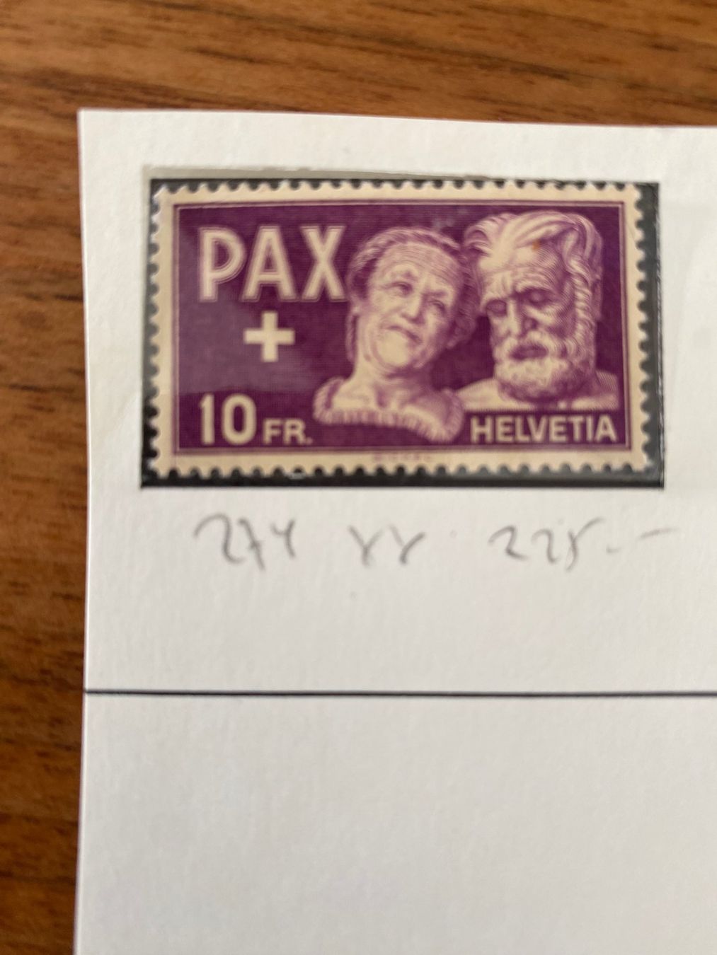 PAX Fr. 10.00 Altes Paar. Postfrisch. Sehr schönes Stück. (Gebraucht ...
