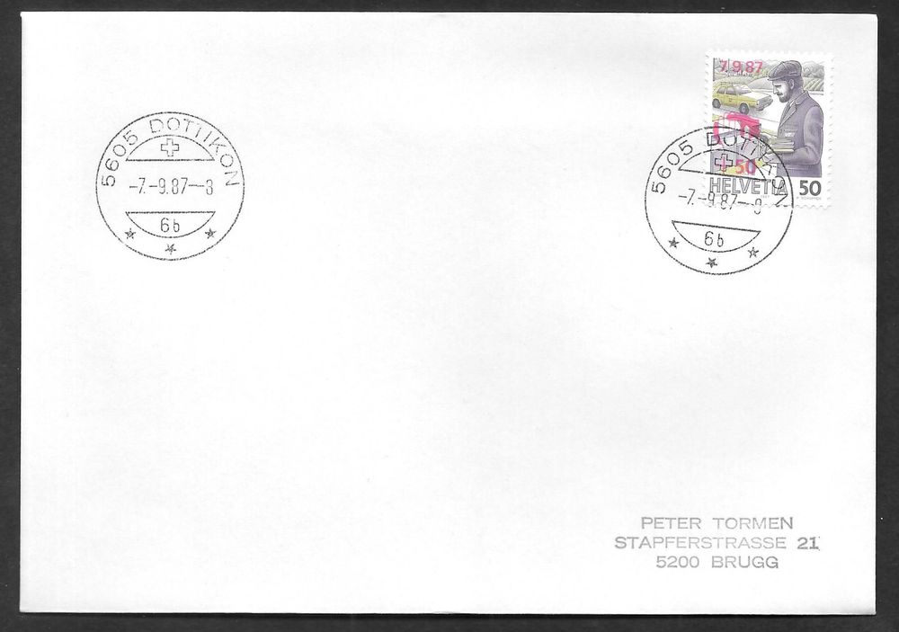 FDC W66 Unwetter in der Schweiz ET Dottikon 7.9.1987 | Kaufen auf Ricardo