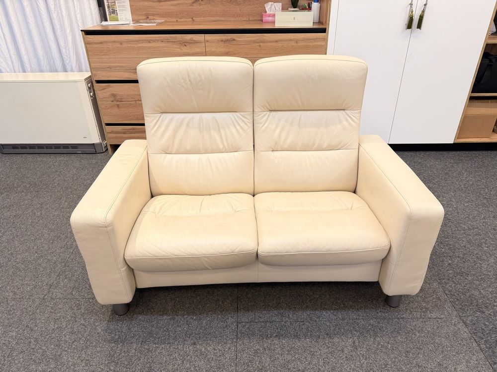 Stressless Leder Sofa, 2er, beige | Kaufen auf Ricardo