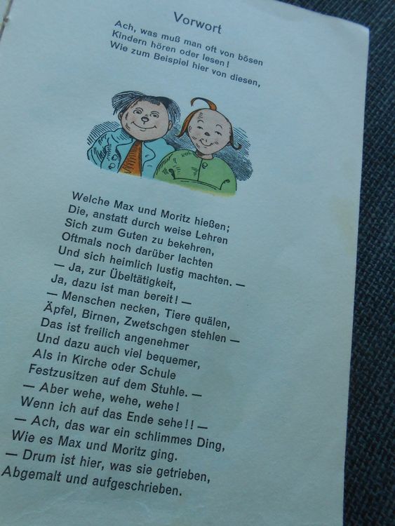 Max und Moritz / Rascher Verlag Zürich (Gebraucht) in Schindellegi für ...