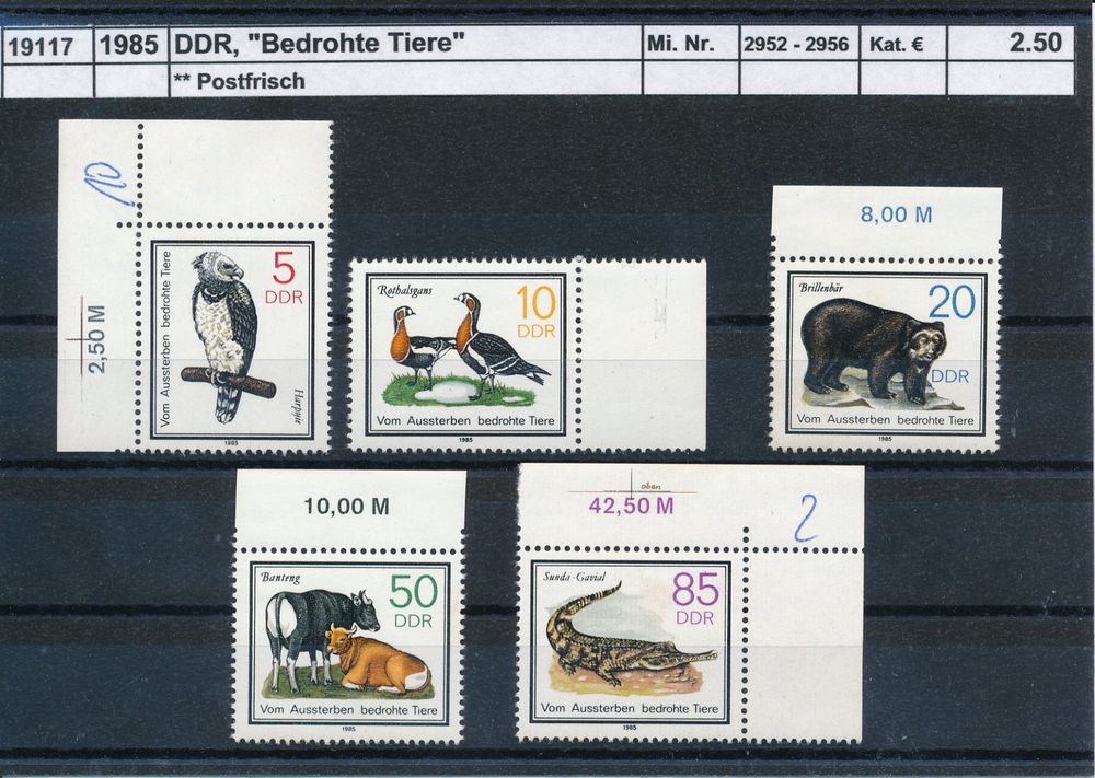 1985 DDR, Bedrohte Tiere | Acheter sur Ricardo