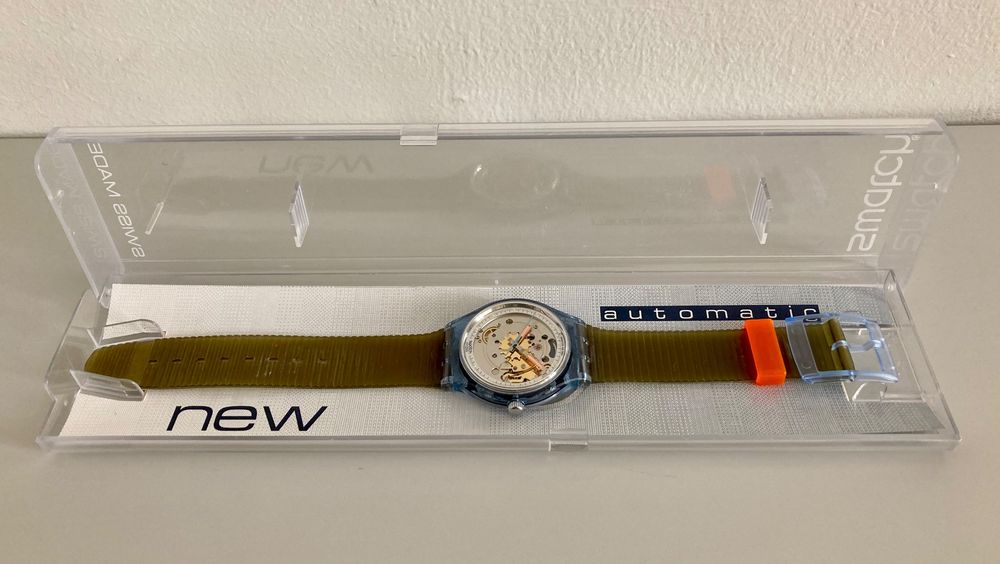 Swatch Automatic Blue Matic San 100 (Neu und originalverpackt) in ...