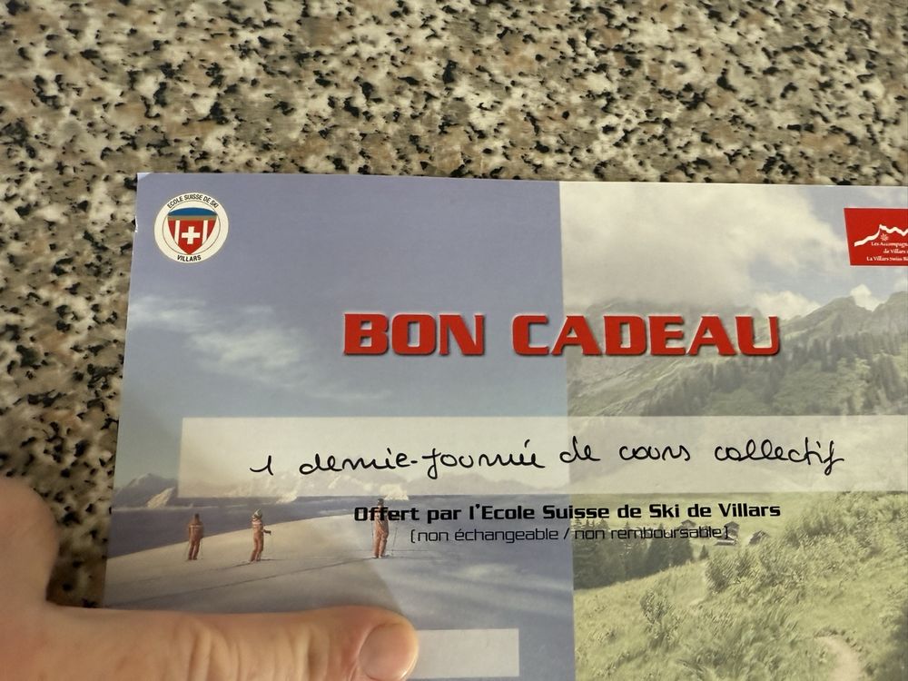 Bon cadeau Villars: 1/2 journée cours collectifs de ski (Neuf (Voir ...