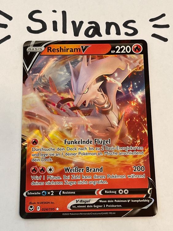 Reshiram V 024/195 Silberne Sturmwinde Silver Tempest DE | Kaufen auf ...