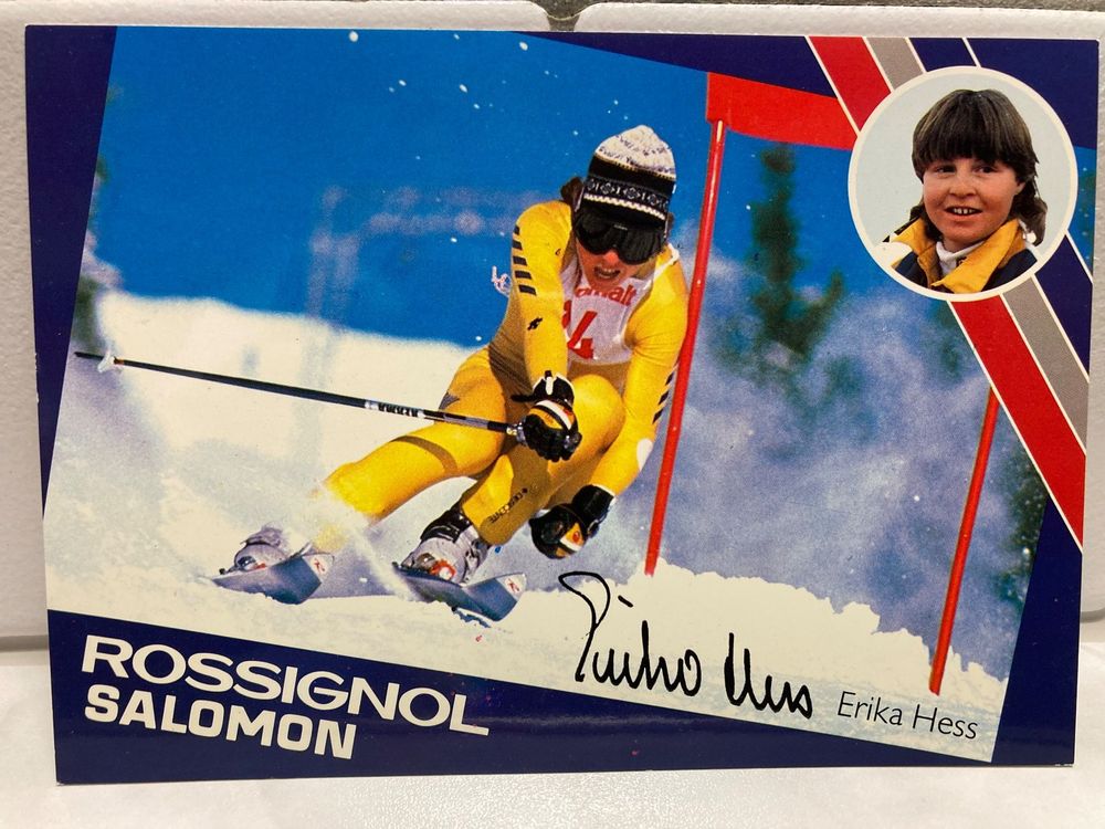 Autogrammkarte Erika Hess mit original Unterschrift | Kaufen auf Ricardo