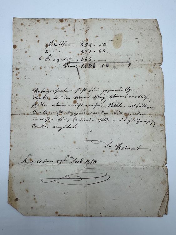 Antike Handschrift, Brief von 1870 (Gebraucht) in Sachseln für CHF 15 ...
