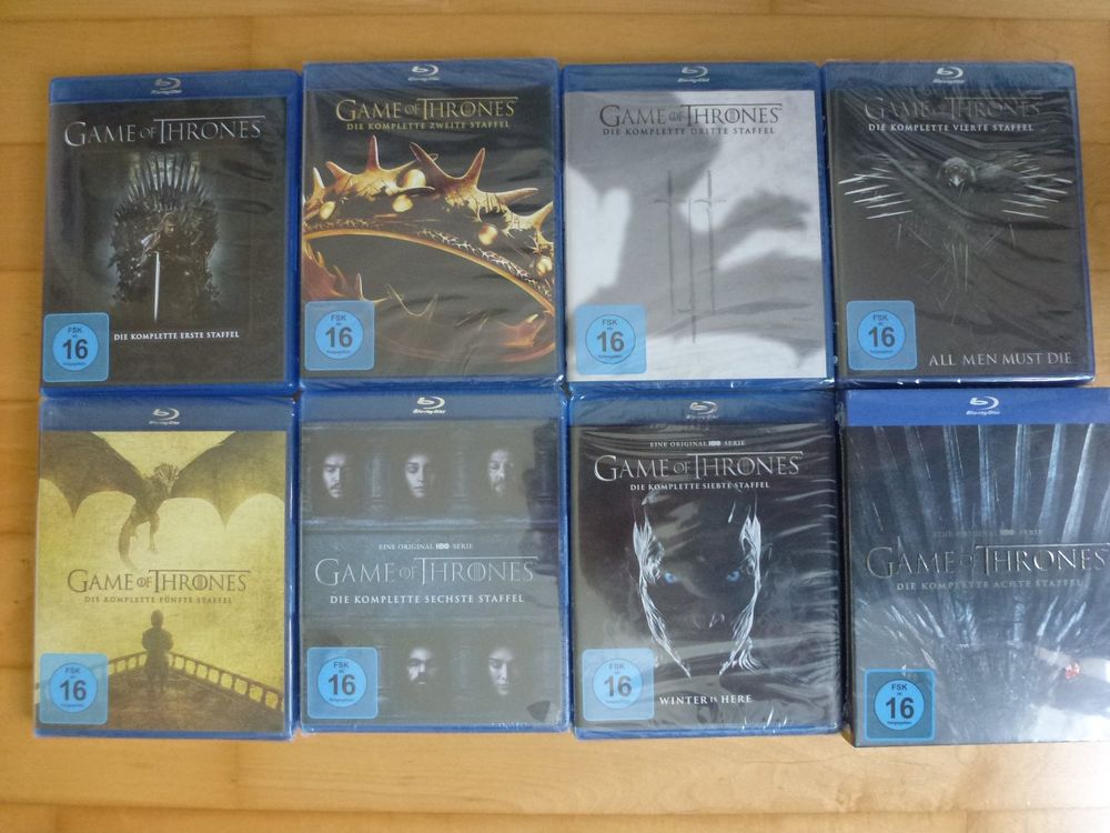 Game Of Thrones 1-8 Komplette Serie!!! (Blu-Ray) NEU&OVP!!!! (Neu und ...
