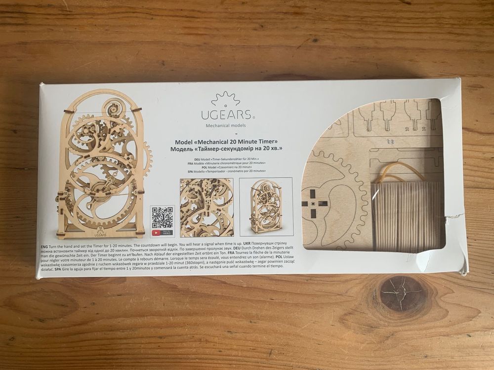 UGears Model "Mechanical 20 Minute Timer" (Neuf avec emballage d ...