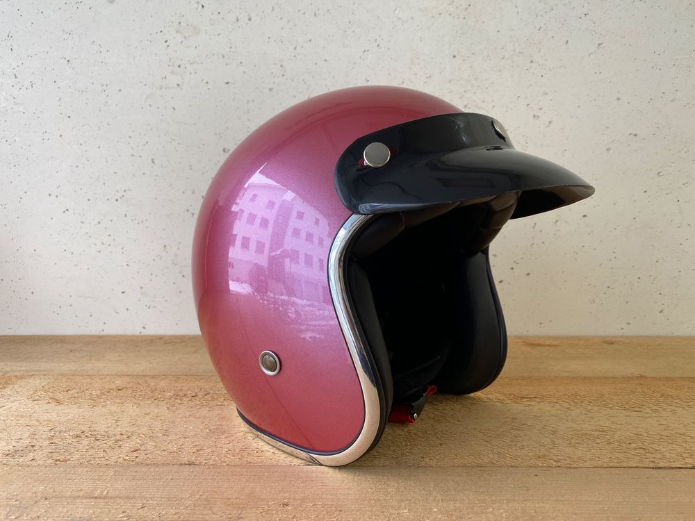 IXS Helm Jethelm Pink Glitter Helm Chopper, Bobber Gr.M (Gebraucht) in ...