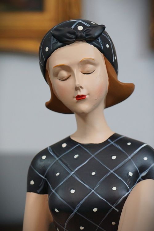 Art Deco PIN UP GIRL Bade Model PARISER MODE FIGUR SKULPTUR (Gebraucht ...