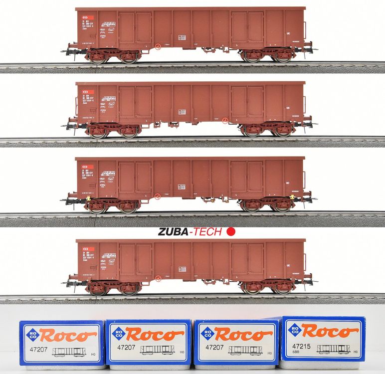 Roco 4x Hochbordwagen der SBB H0 GS mit OVP | Kaufen auf Ricardo