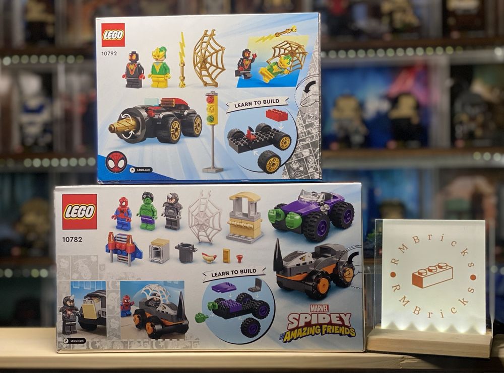 Lego Spidey Hulk vs Rhino & Drill Spinner Car 10782, 10792 (Neu und ...
