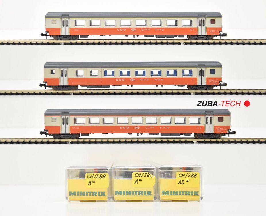 Minitrix 3x Personenwagen EW III Swiss Express SBB Spur N (Gebraucht) in St. Gallen für CHF 43 ...
