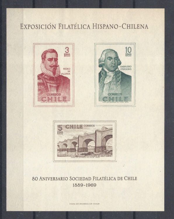 CHILE Block ** 1969 (Neu (gemäss Beschreibung)) in Les Valettes für CHF ...