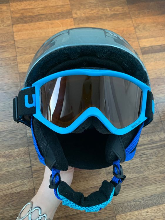 Kinder-Skihelm UVEX 46-50 cm mit Skibrille - fast wie neu! (Gebraucht ...