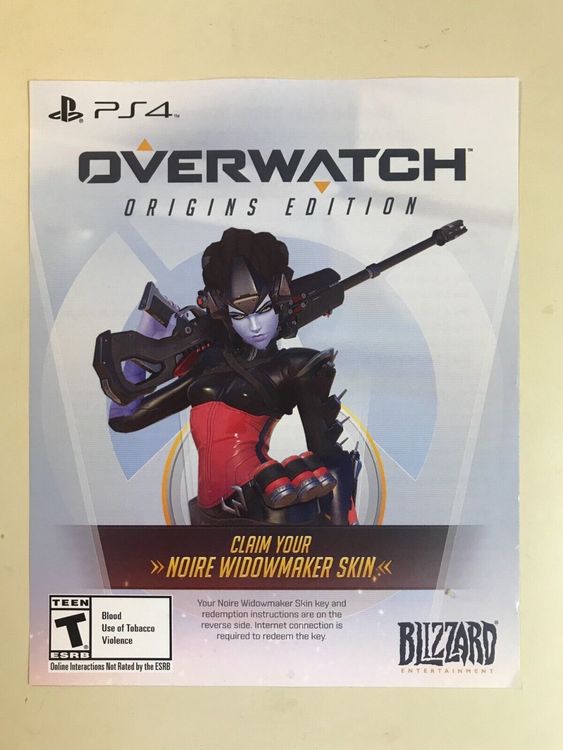 Overwatch Skin Noire Widowmaker PS4/PS5 | Kaufen auf Ricardo
