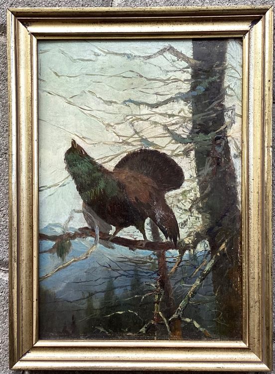 Antike Gemälde mit Vogel Verso Unleserlich signiert (Gebraucht) in Root für CHF 40 – mit ...