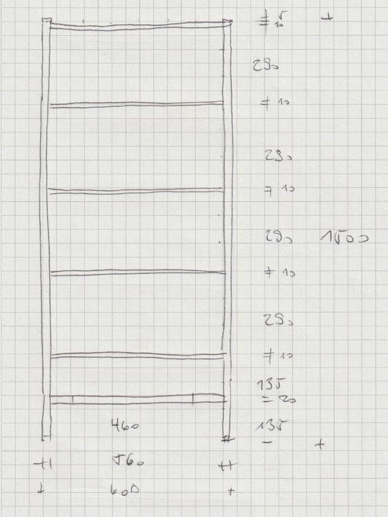 offener Vitrinen Turm_ca.HBT 1500 x 600 x 600 mm (Gebraucht) in Flawil ...