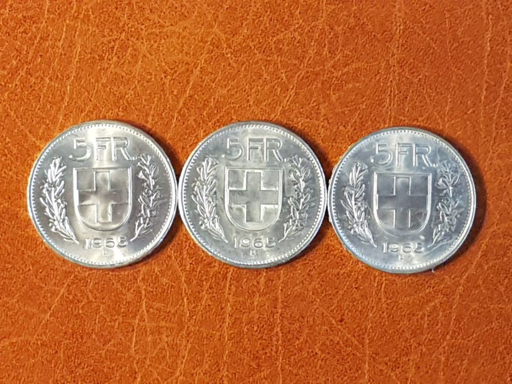 5 Franken 1965 wenig zirkuliert /3 Stück (Neu (gemäss Beschreibung)) in Worb für CHF 27 – mit ...