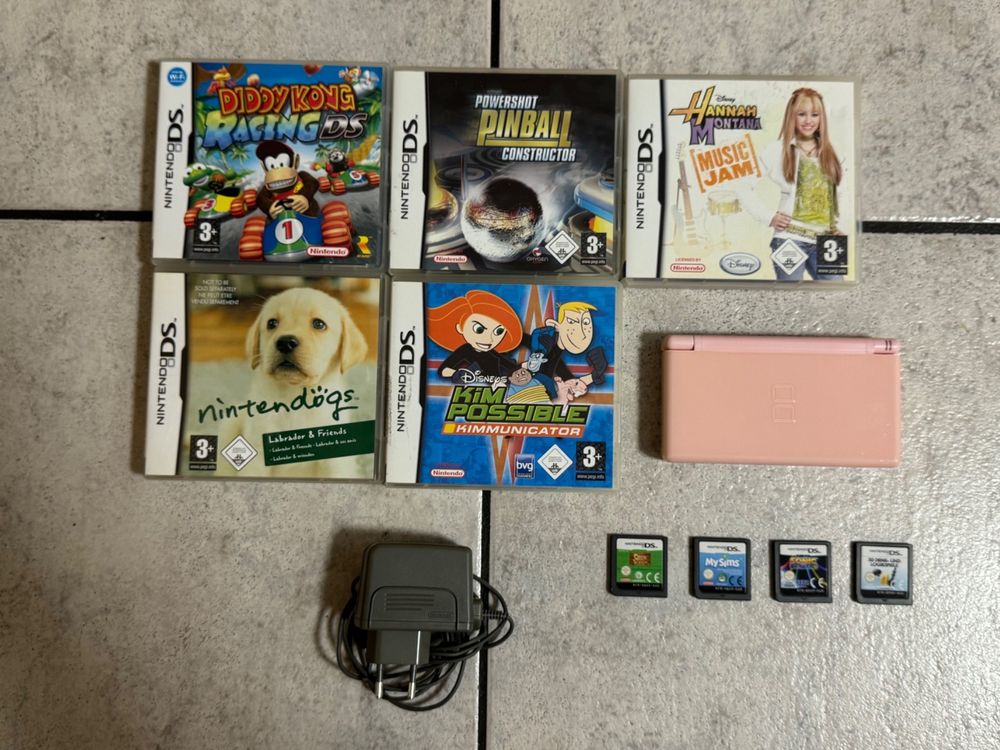 Nintendo DS Lite rosa mit 9 Spielen (Gebraucht) in Kaiseraugst für CHF ...
